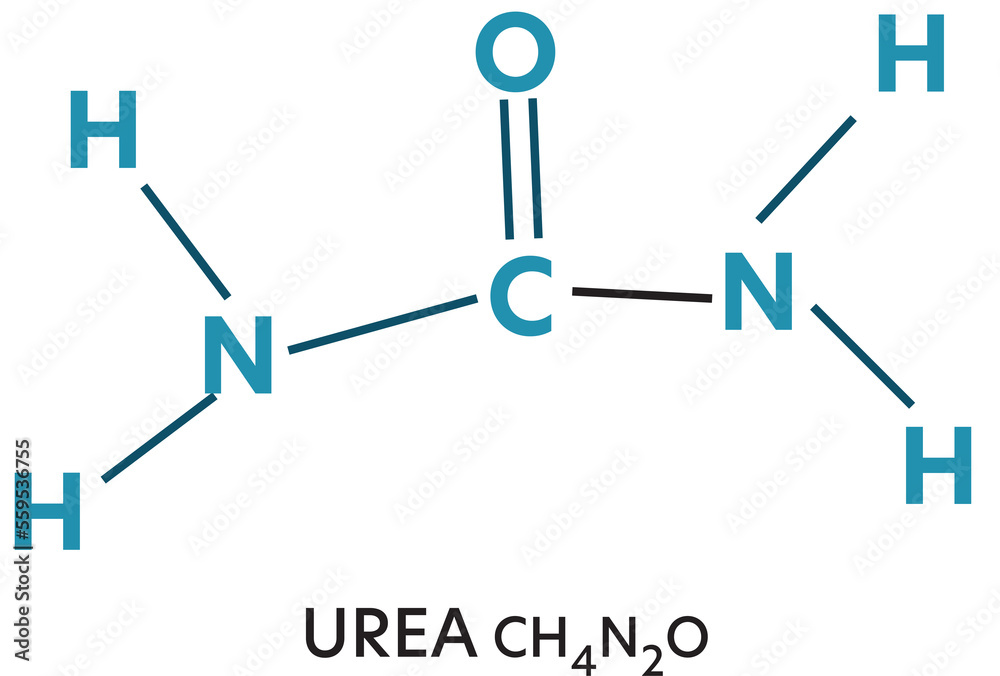Urea, Carbamide. Structural chemical molecule formula Stock ...