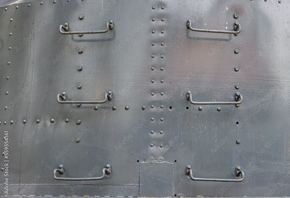 Steps of a ladder on the steel wall of a warship Stock Photo | Adobe Stock