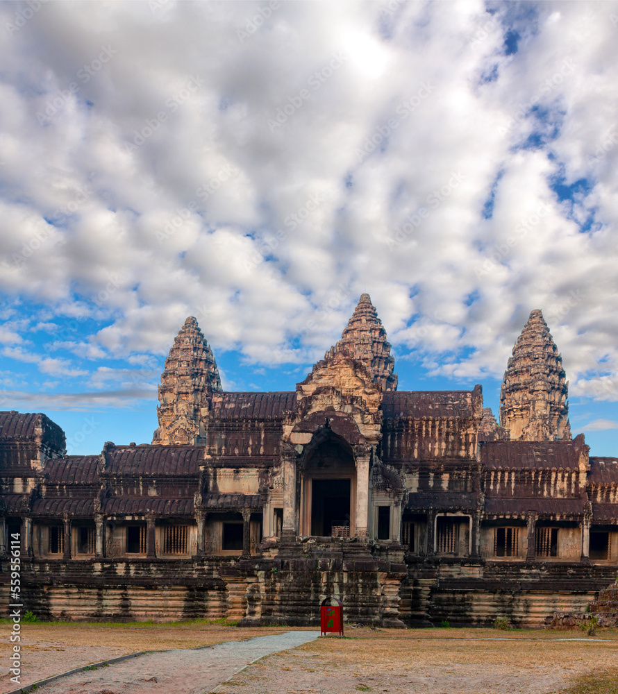 Part of Angkor Wat (Capital Temple), a temple complex in Cambodia and ...
