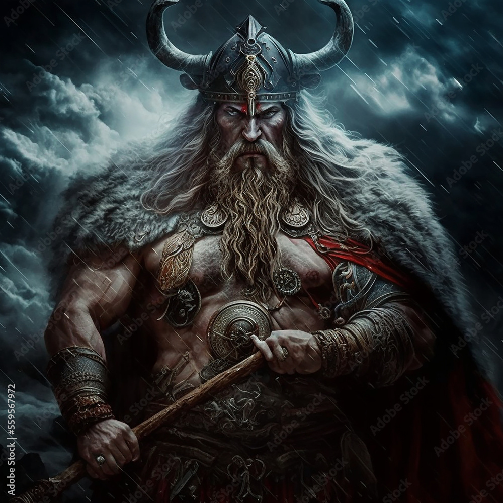 Norse mythology goddess try. Created with Generative AI technology ...