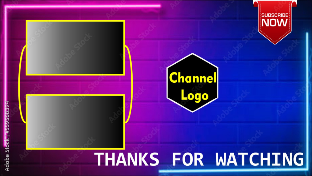 Youtube End Screen background, Outro Card, end screen, banner, channel ...