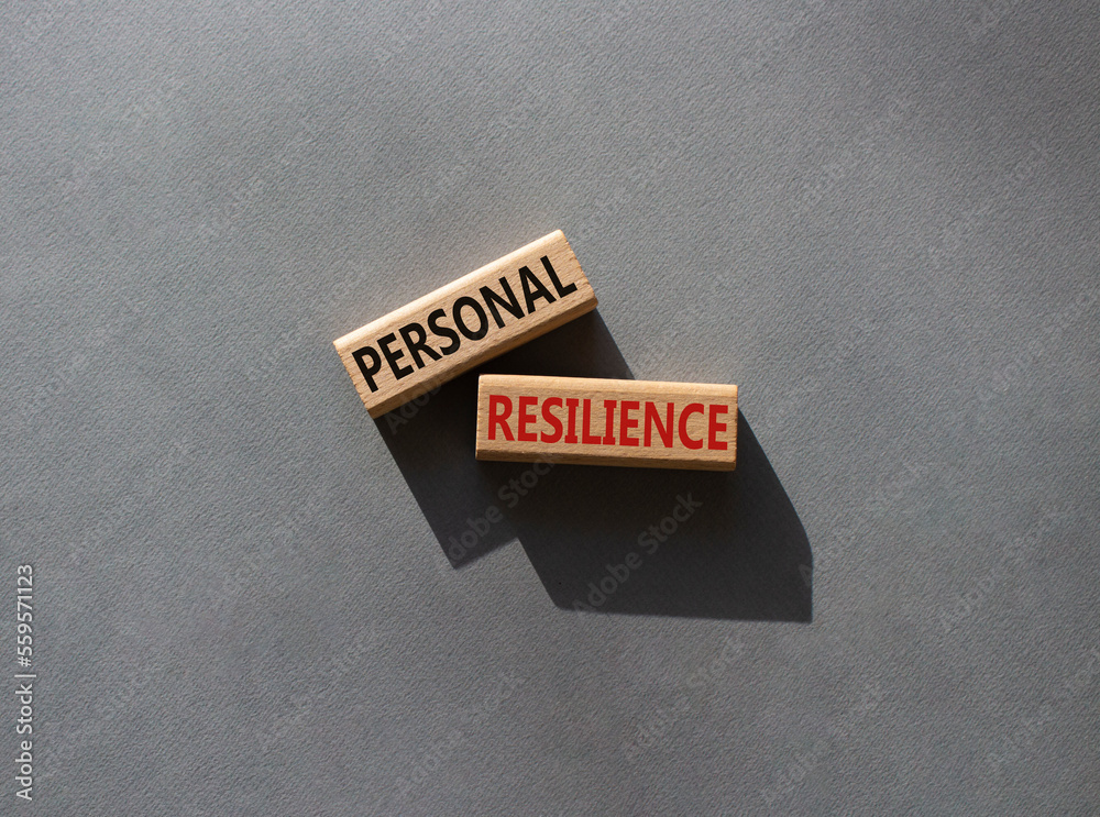 Personal resilience symbol. Wooden blocks with words Personal ...