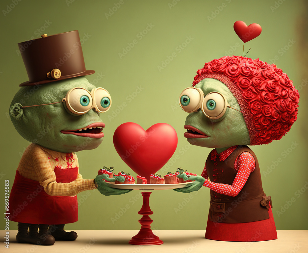 Alien wedding day - Generative AI Stock Illustration | Adobe Stock