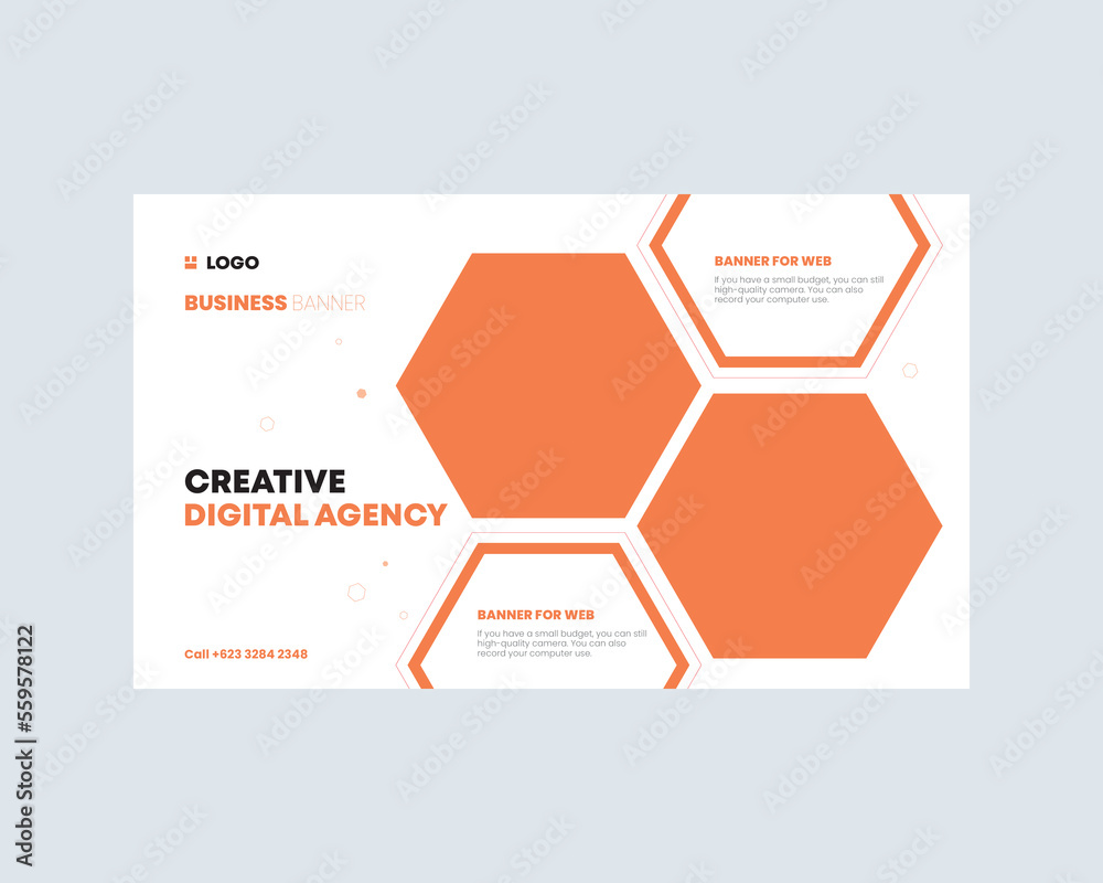 Business web banner for social media post design template. Editable ...