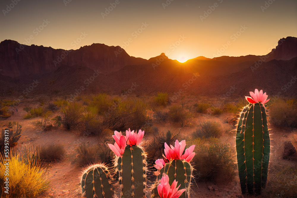 Desert Cactus Flower