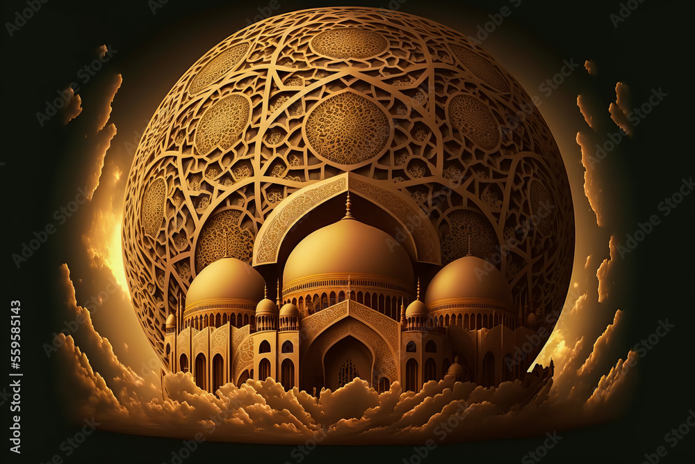 A mysterious sphere bathed in the golden light of the sun, with a ...