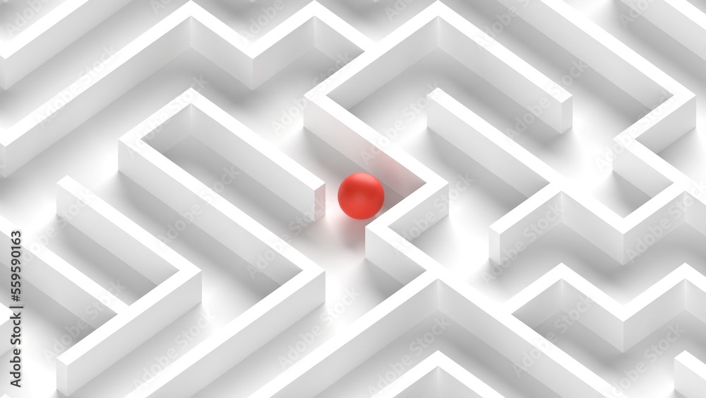 labyrinth or maze 3d representation satisfying, can be used to ...