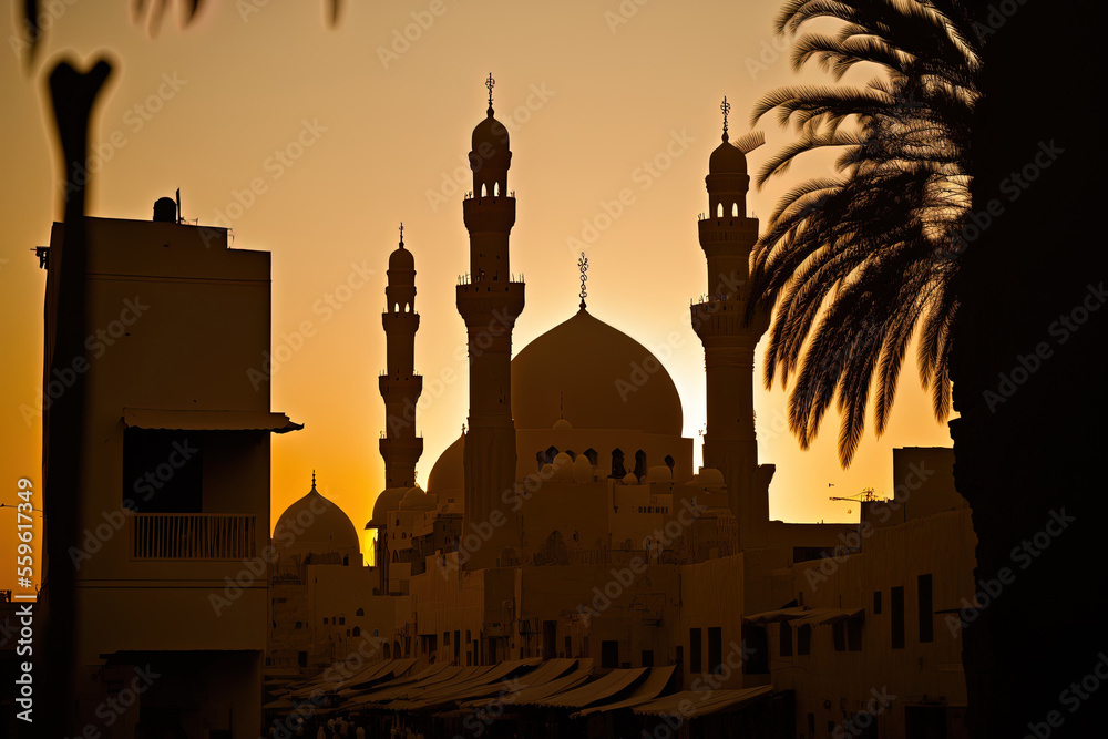 Al sahaba, or Al Mustafa, mosque's architecture in the heart of the ...