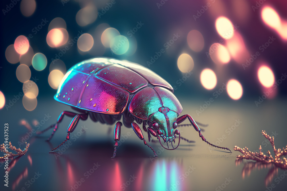 An extremely sharp and detailed portrait of beetle macro. Generative AI ...