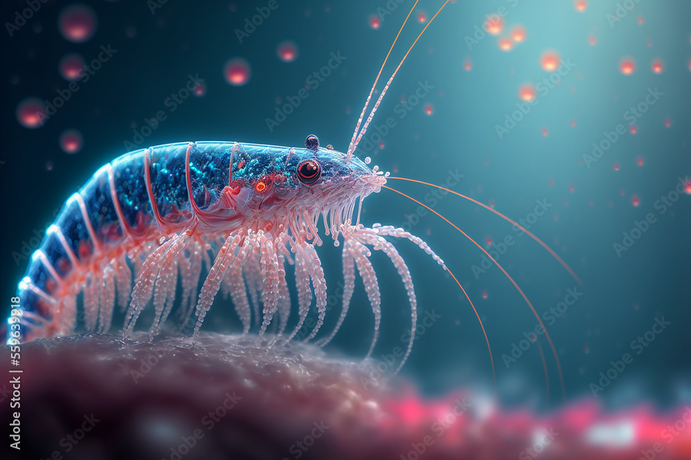 An extremely sharp and detailed portrait of shrimp macro. Generative AI ...