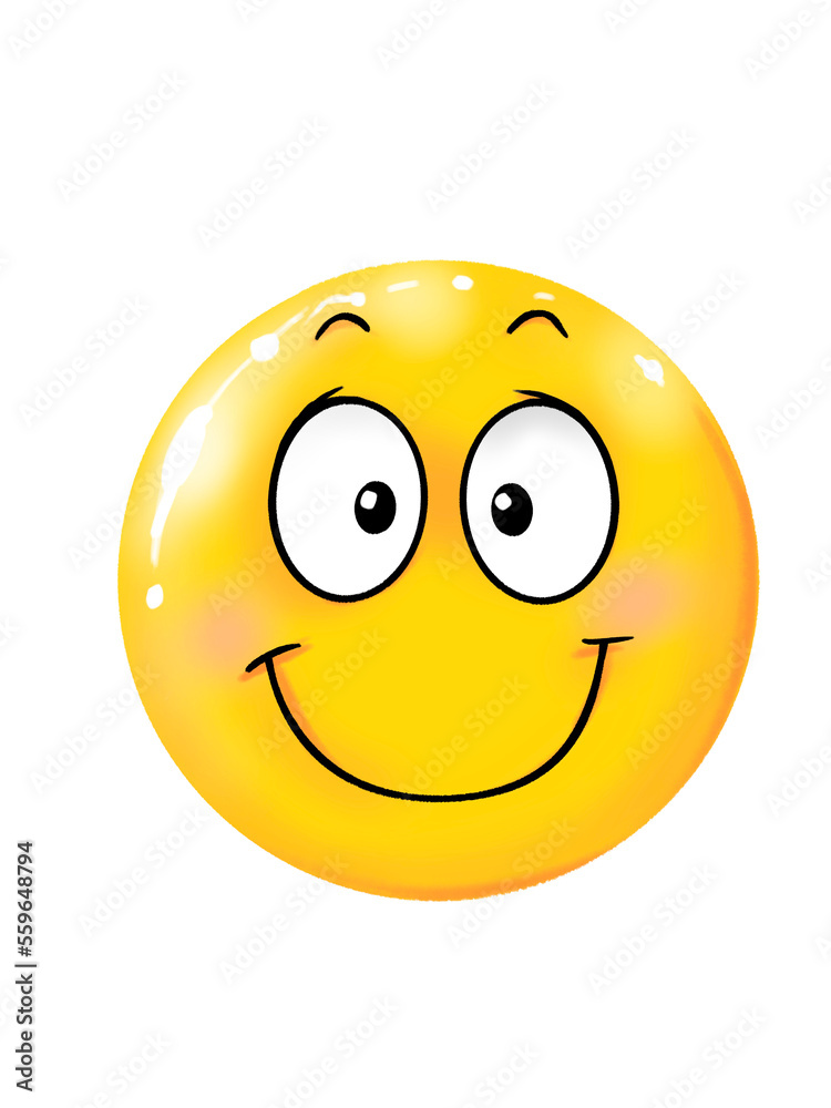 round cartoon face and various shapes show facial expressions and ...