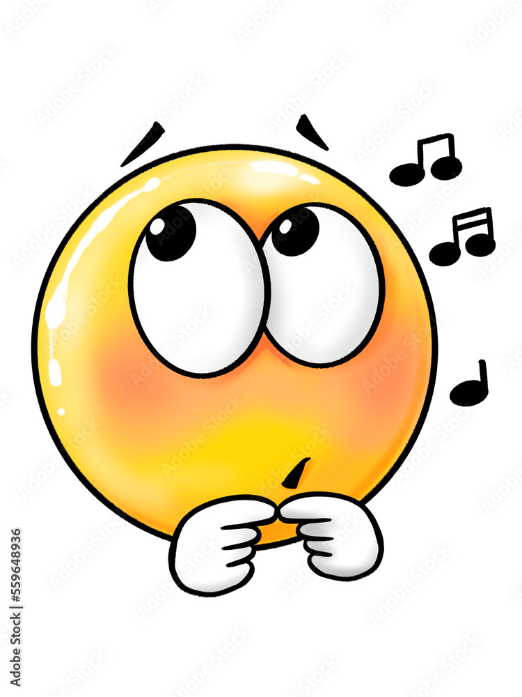 round cartoon face and various shapes show facial expressions and ...