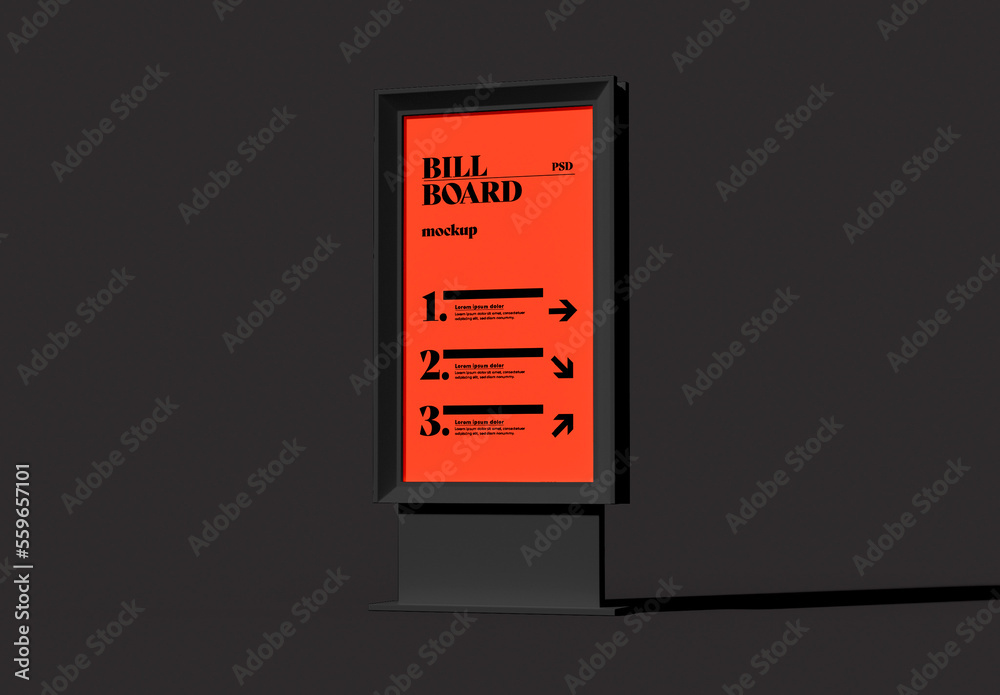 Vertical Billboard Mockup Stock Template | Adobe Stock