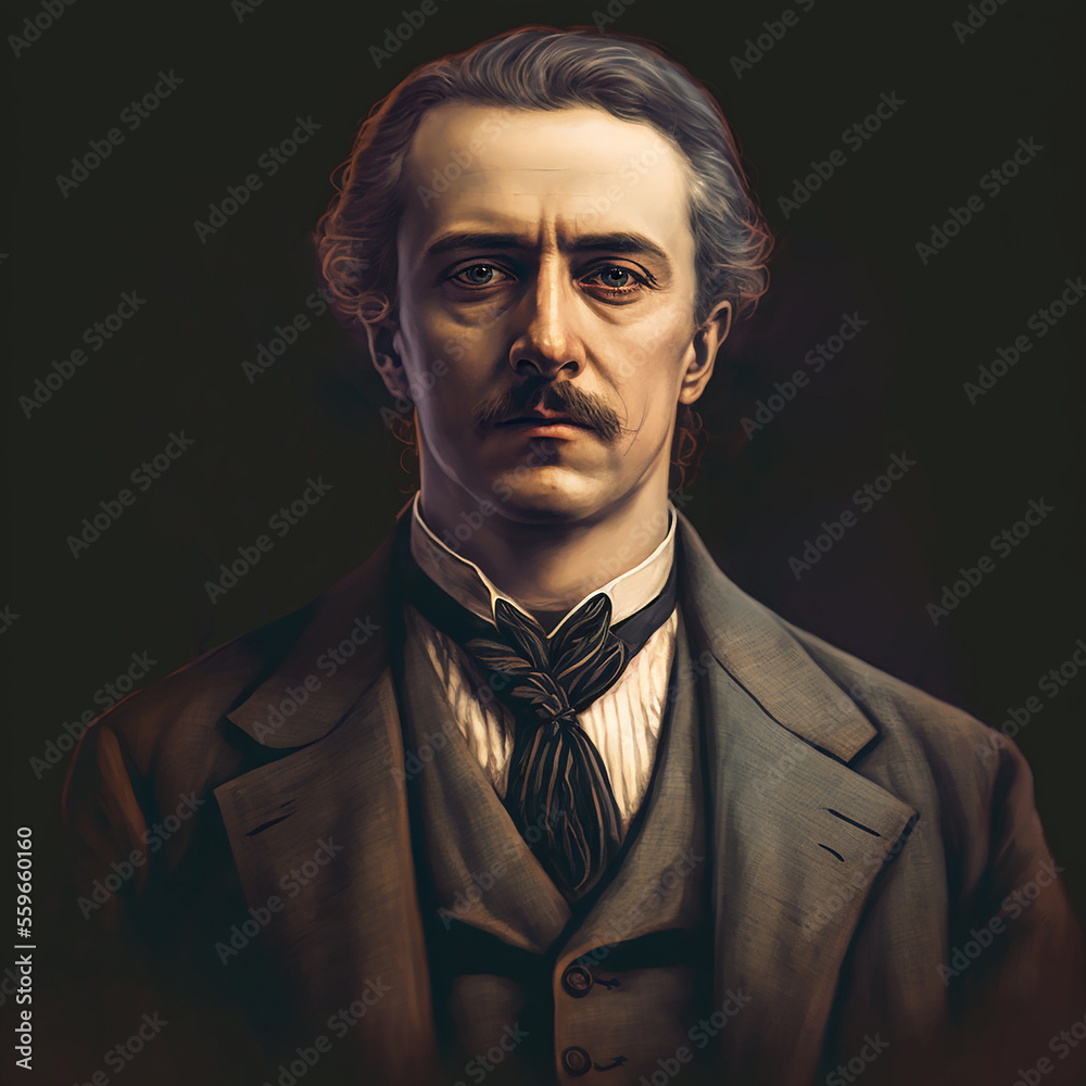 Fototapeta Retrato de Juan Pablo Duarte, padre de la patria, Fundador ...