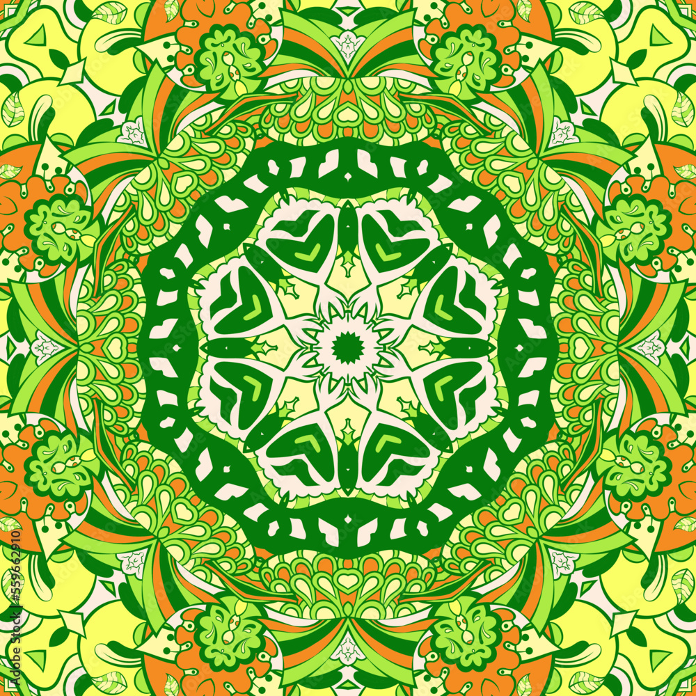 Seamless tile texture. Tracery mehndi design image. Ethnic doodle art ...