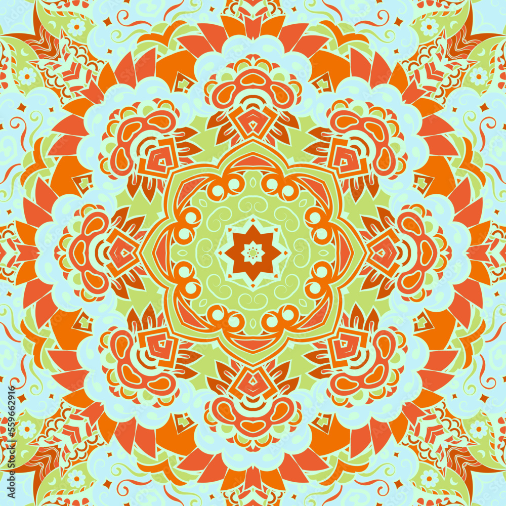 Seamless tile texture. Tracery mehndi design image. Ethnic doodle art ...
