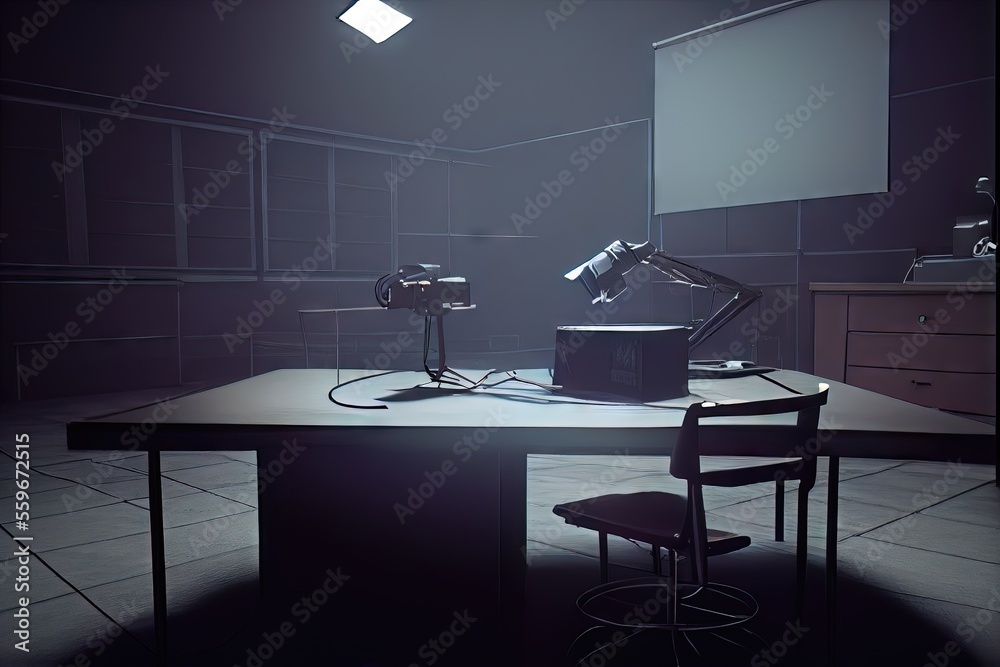 Interrogation Room - A dull, desolate, empty room is often used by law ...