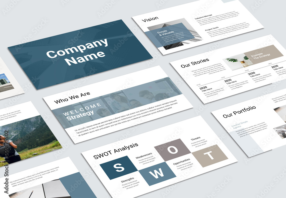 Business Presentation Template 2023 Stock Template | Adobe Stock