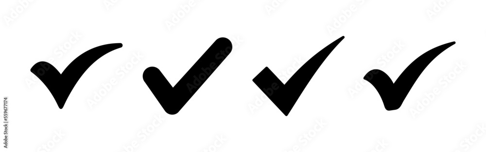 Check mark icon vector for web and mobile app. Tick mark sign and ...