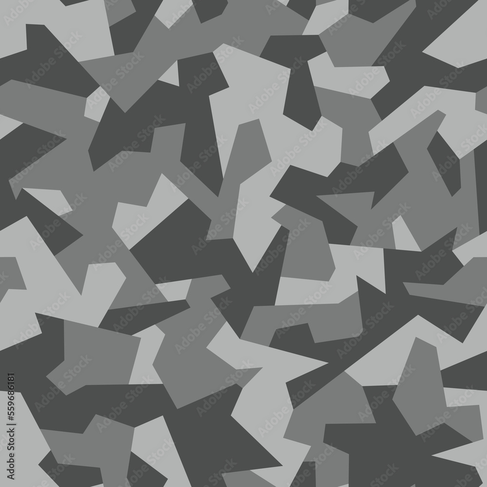 Geometric camouflage texture seamless pattern. Abstract modern military ...
