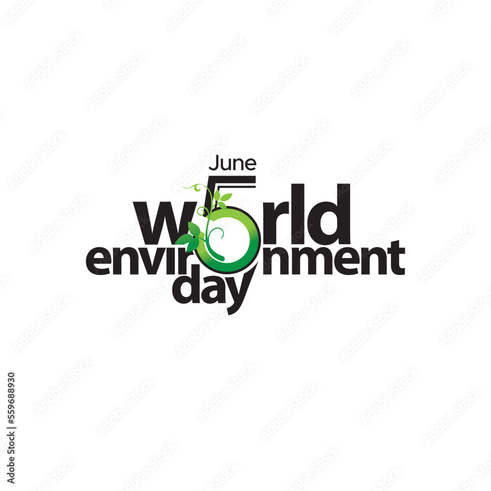 World environment day hand lettering for cards, posters etc. Vector ...