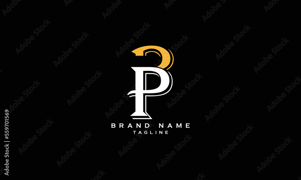 BP, 3P, P3, Abstract initial monogram letter alphabet logo design Stock ...