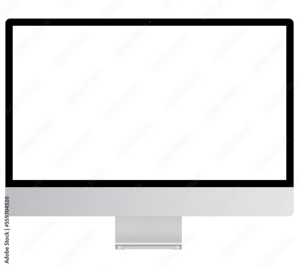 Mockup / template. Computer monitor with blank screen for your design ...