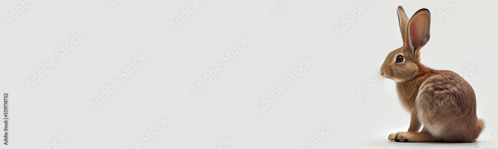 Rabbit ears on a light background created with Generative Ai technology ...