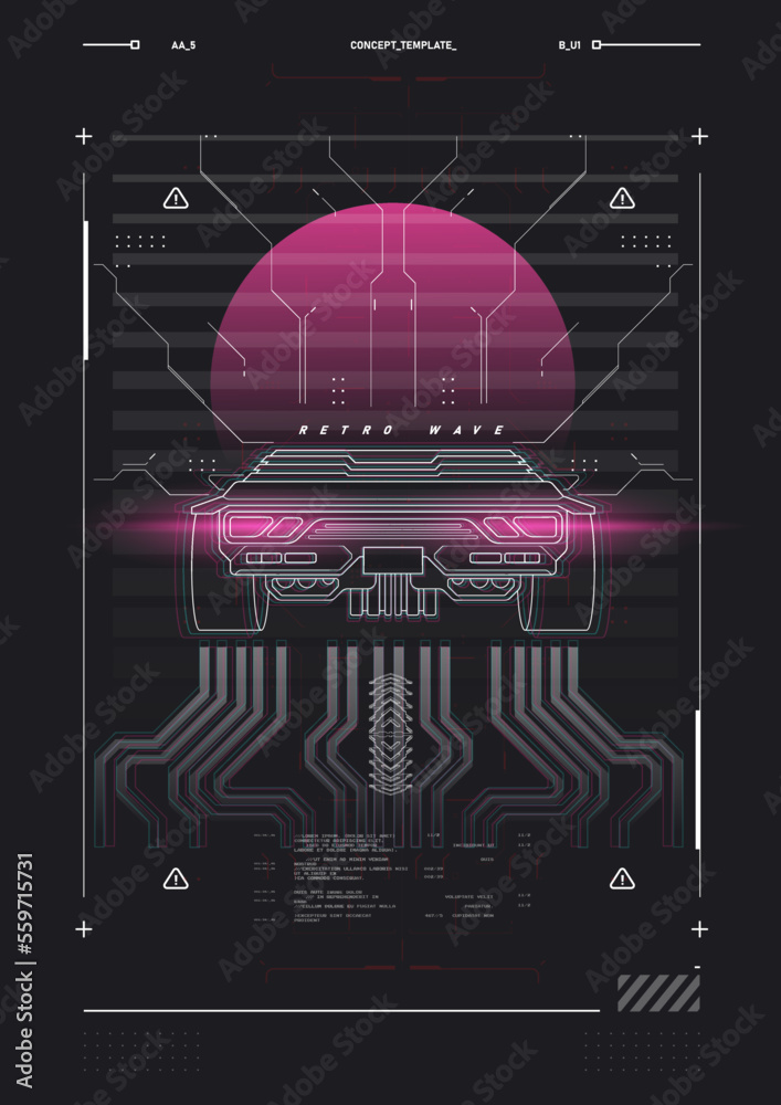 Vetor de Cyber culture, Cyberpunk futuristic poster. programming and ...