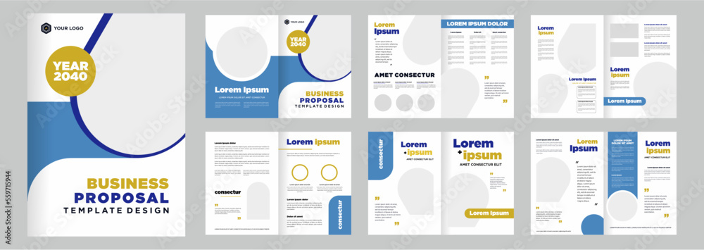 Company profile proposal template layout design multipage business ...