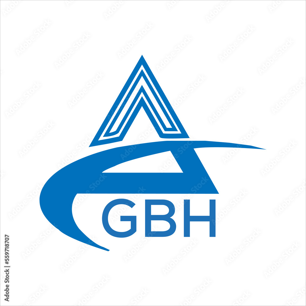 GBH letter logo. GBH blue image on white background. GBH Monogram logo ...