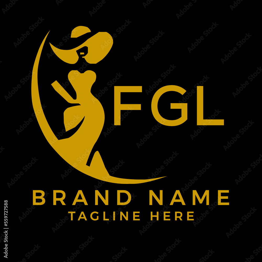FGL fashion logo. FGL Beauty fashion house. modeling dress jewelry. FGL ...