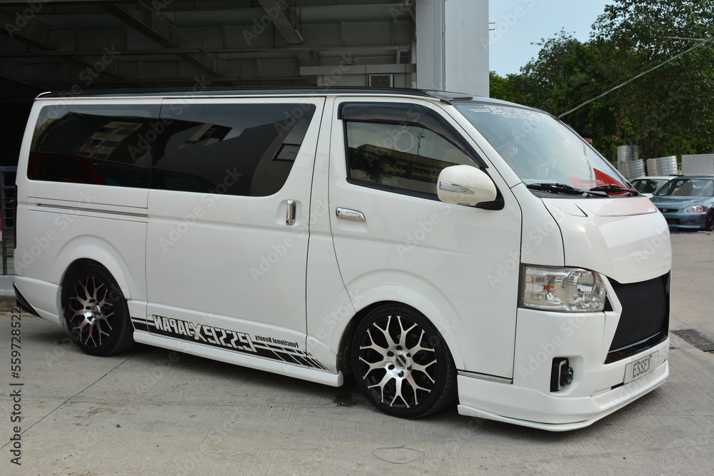 Toyota hiace van at G fest car show in Quezon City, Philippines Stock ...