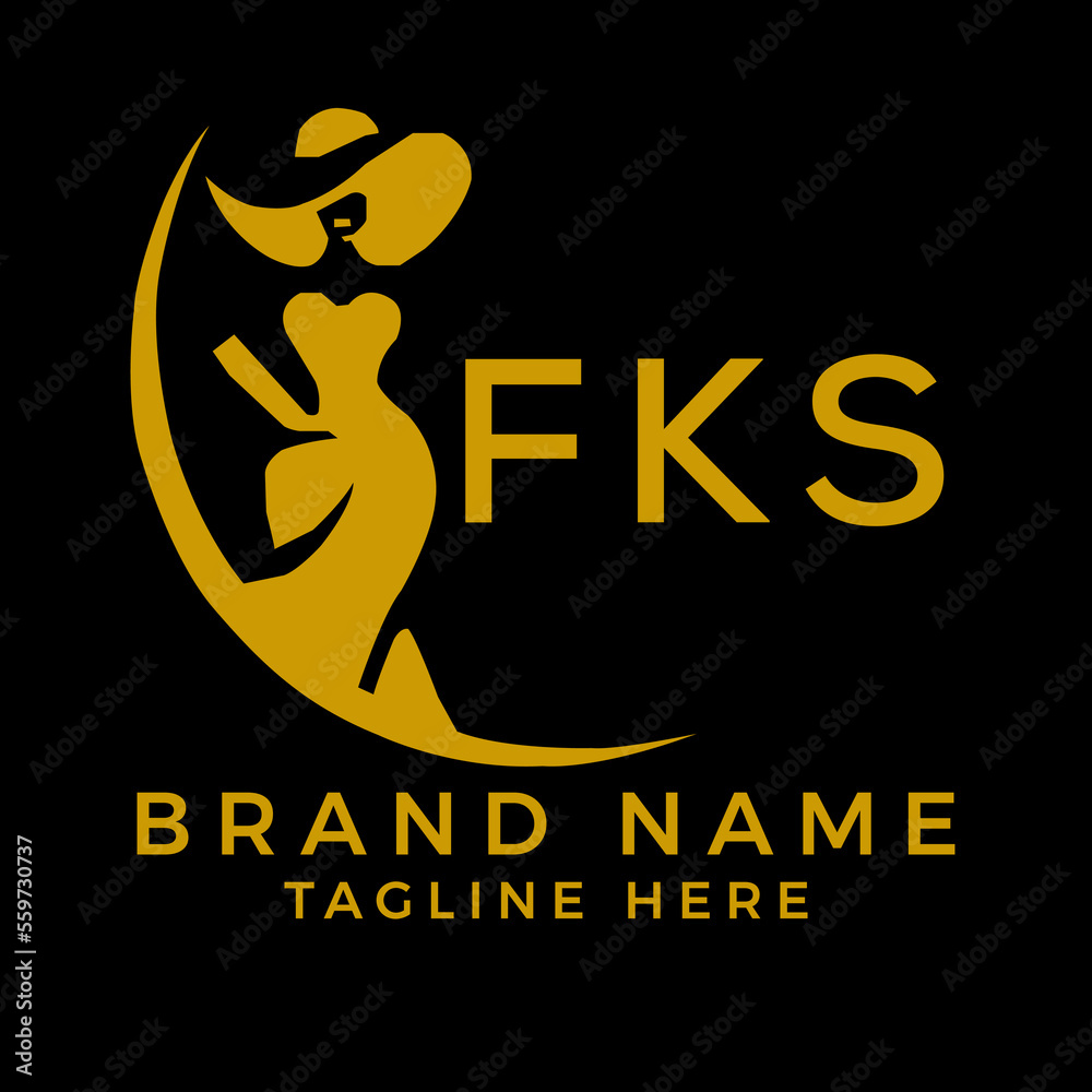 FKS fashion logo. FKS Beauty fashion house. modeling dress jewelry. FKS ...