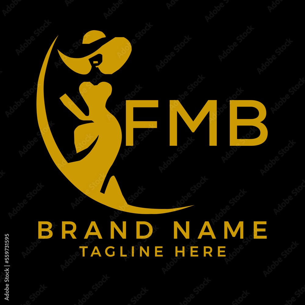 FMB fashion logo. FMB Beauty fashion house. modeling dress jewelry. FMB ...