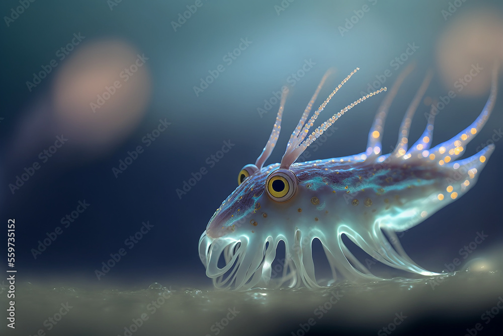 An extremely sharp and detailed portrait of squid macro. Generative AI ...