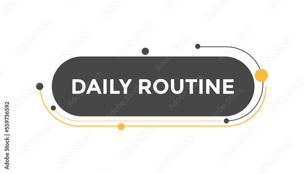 Daily routine button web banner templates. Vector Illustration Stock ...