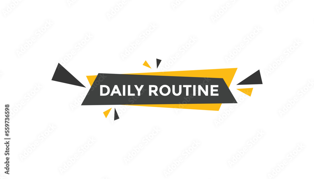 Daily routine button web banner templates. Vector Illustration Stock ...
