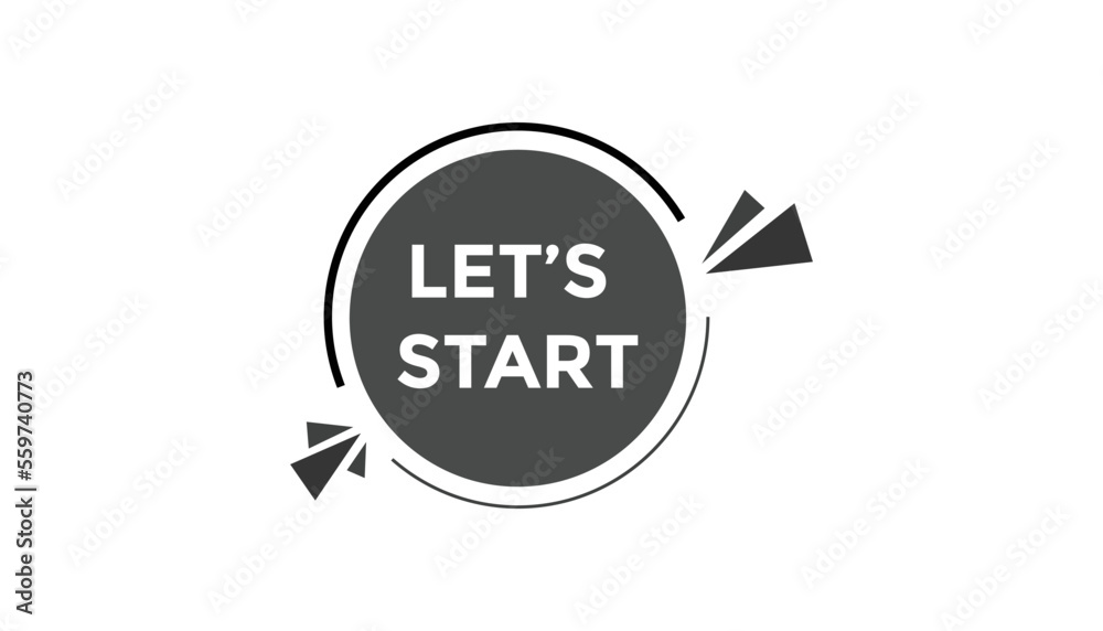 Let's start button web banner templates. Vector Illustration Stock ...