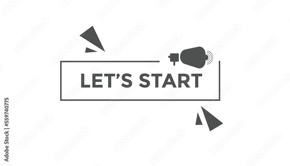 Let's start button web banner templates. Vector Illustration Stock ...