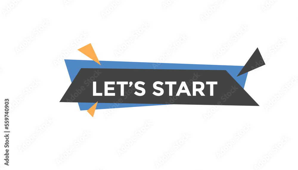 Let's start button web banner templates. Vector Illustration Stock ...