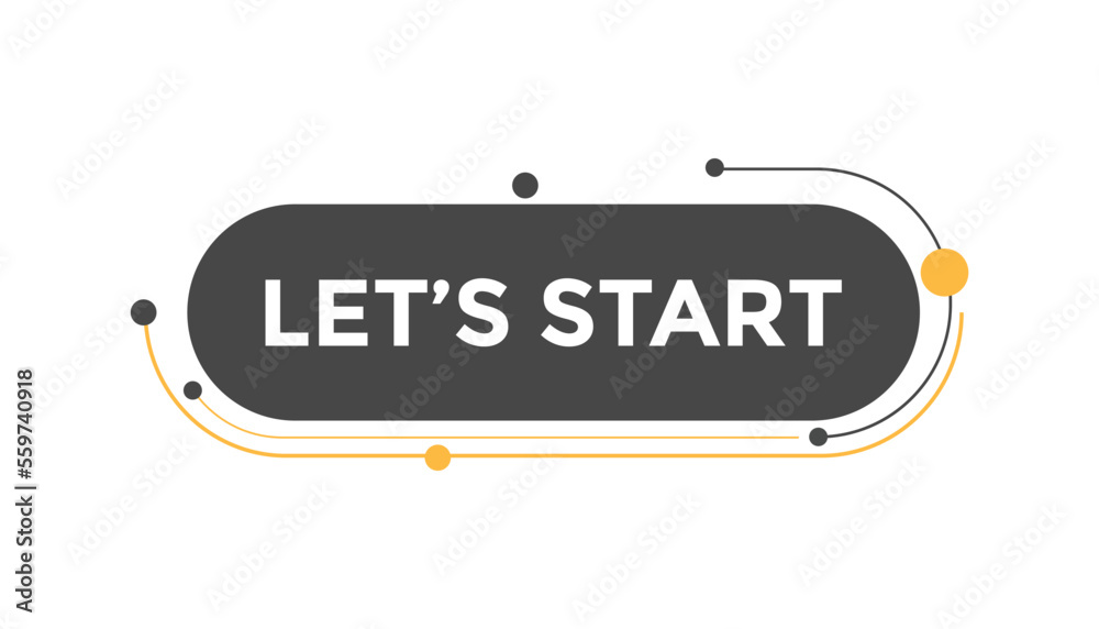 Let's start button web banner templates. Vector Illustration Stock ...