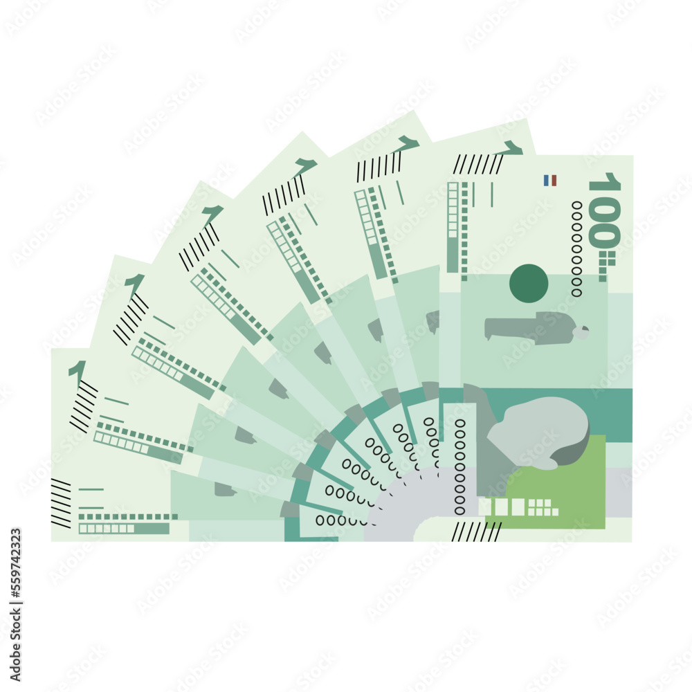 Colombian Peso Vector Illustration. Colombia, Venezuela money set ...