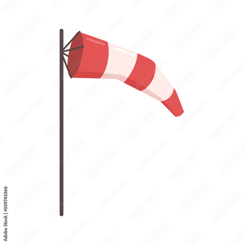 Weather red and white stripe wind cone, windsock signal wind speed flag ...