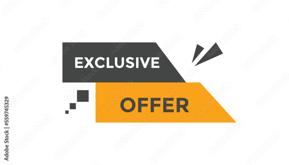 Exclusive offer button web banner templates. Vector Illustration Stock ...