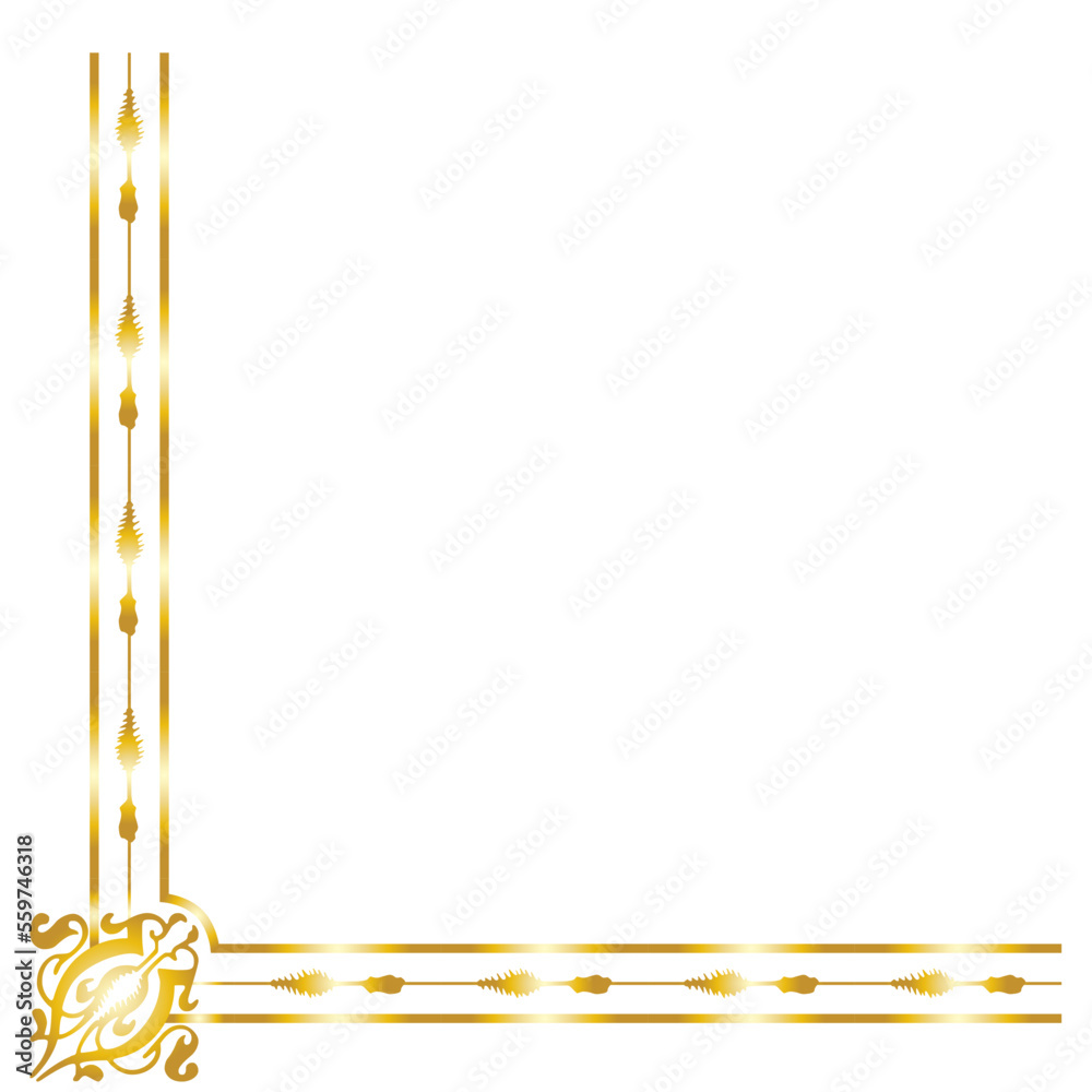gold corner ornament frame border Stock Vector | Adobe Stock