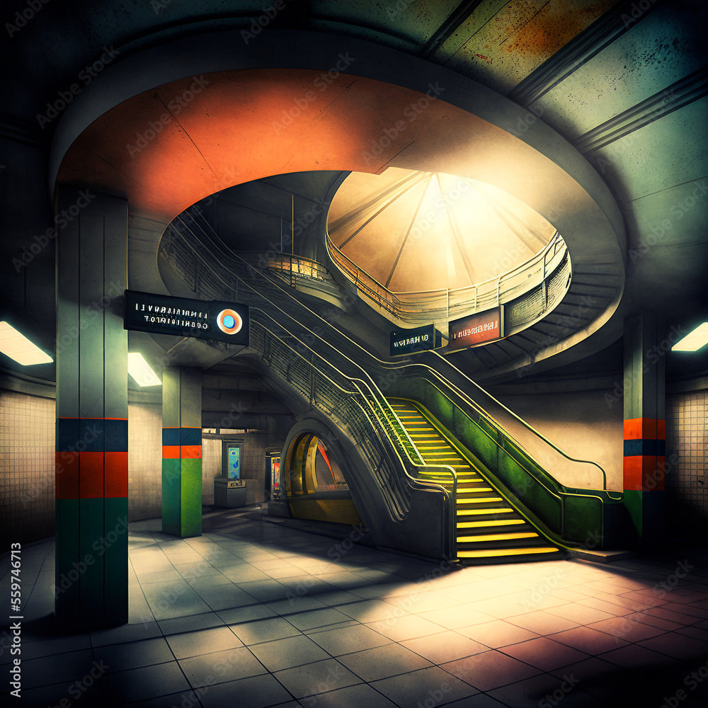 tunnel, architecture, city, subway, light, underground, station ...