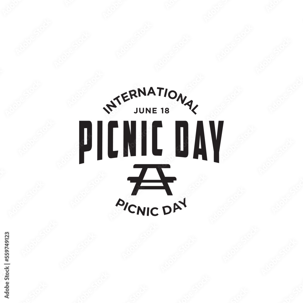 International Picnic Day. June 18. Holiday concept. Template for ...