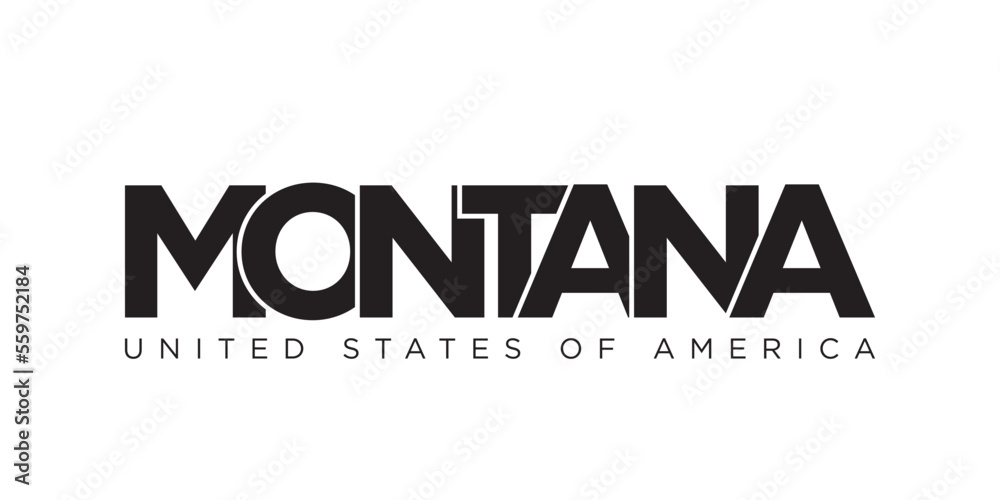 Montana, USA typography slogan design. America logo with graphic city ...