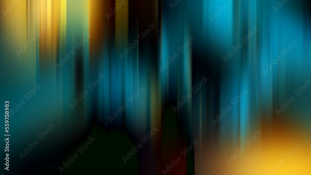 Blue background with refraction golden lights. Abstract overlay blue ...